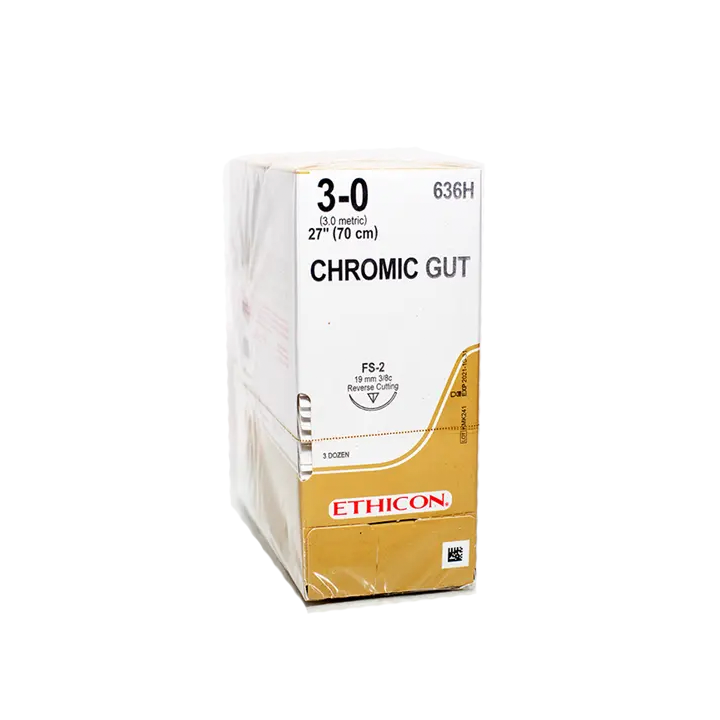 Ethicon 636H Sutures 3-0 CHROMIC GUT Undyed FS-2 27'' 36/Box – Bondi Medical Supplies Inc