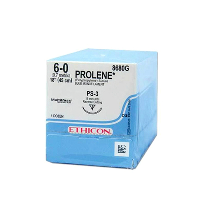 Ethicon 8680G Sutures 6-0 PROLENE blue PS-3 18'' 12/Box – Bondi Medical Supplies Inc