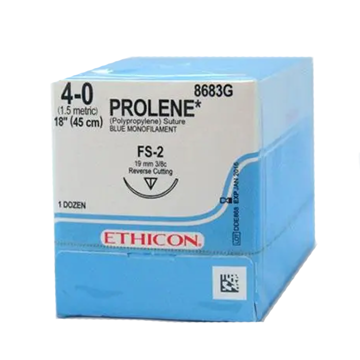 Ethicon 8683G Sutures 4-0 PROLENE blue FS-2 18'' 12/Box – Bondi Medical Supplies Inc