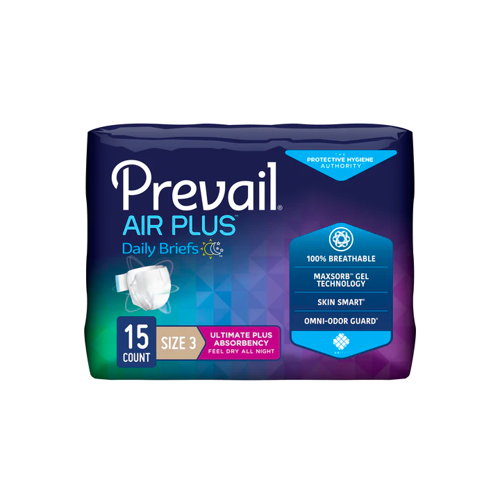 Prevail Air Briefs Plus Absorbency Size 3 60/Case – Bondi Medical ...