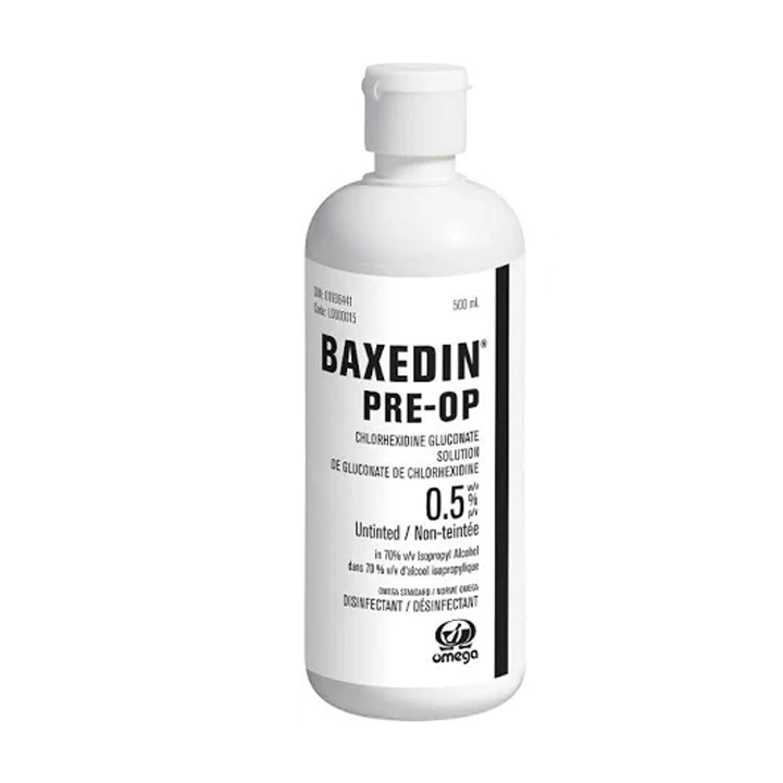 BAXEDIN® PRE-OP Chlorhexidine 0.5% with Alcohol 70%, CLEAR 500ml ...