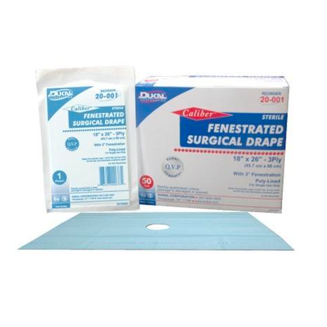 Sterile Fenestrated Drape 18" x 26", Blue, Case of 50 – Bondi Medical ...