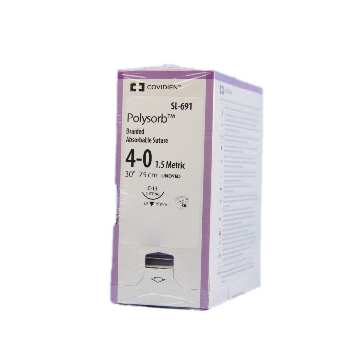 Covidien SL-691 Sutures 4-0 POLYSORB™ Undyed 75cm C13 36/Box – Bondi Medical Supplies Inc