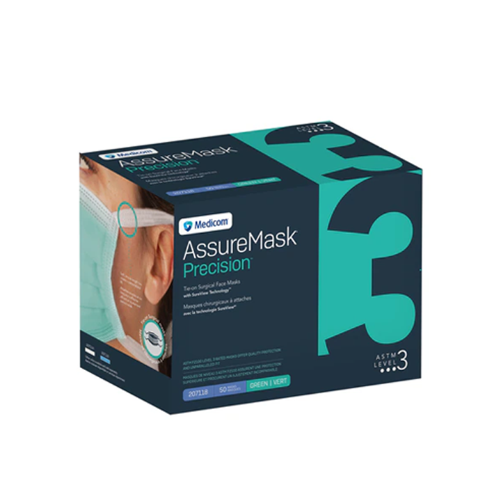 Medicom® AssureMask® Precision™ Surgical Tie Mask, Level 3 - 300/Case ...