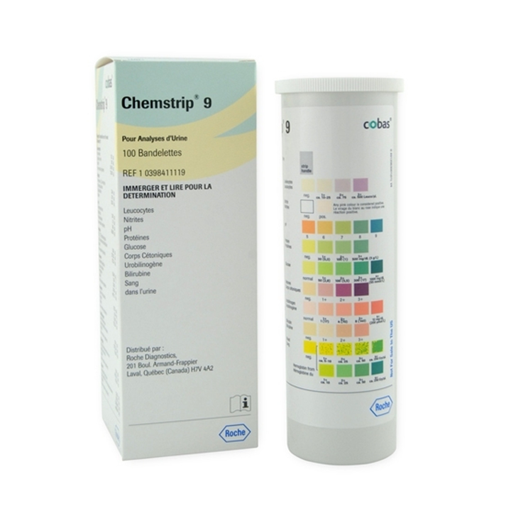 Chemstrip® 9 Urine Test Strips 100/Box – Bondi Medical Supplies Inc
