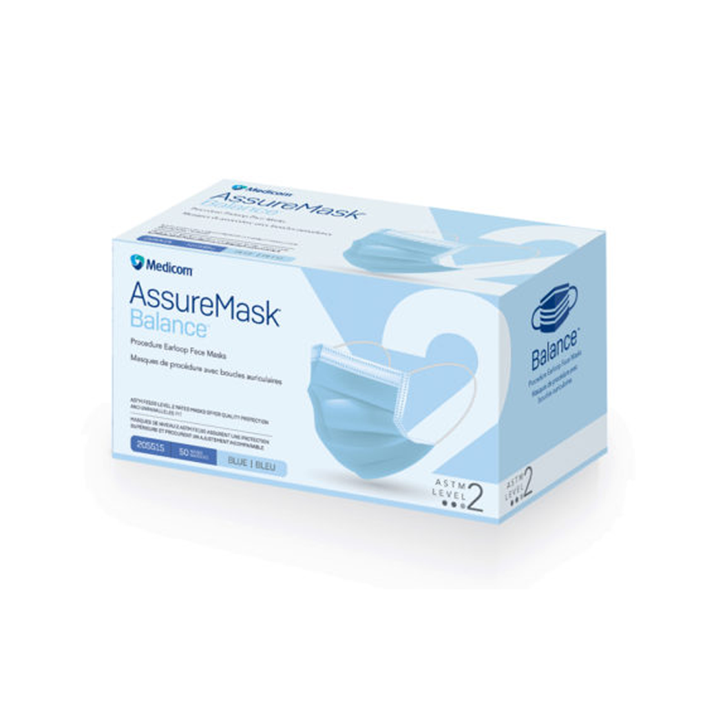 Medicom® ASTM Level 2 Disposable Mask, Blue 50/Box – Bondi Medical ...