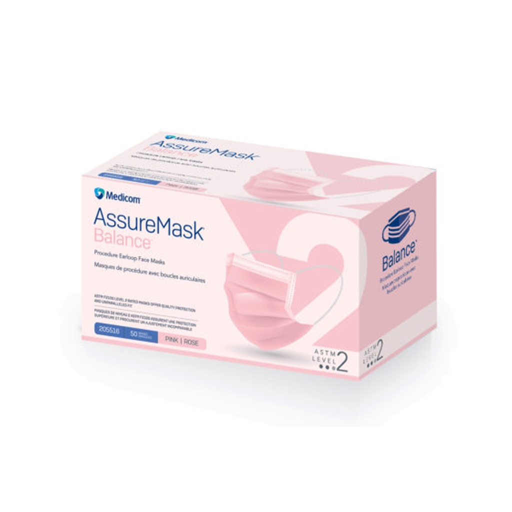 Medicom® ASTM Level 2 Disposable Mask, Pink 50/Box – Bondi Medical ...