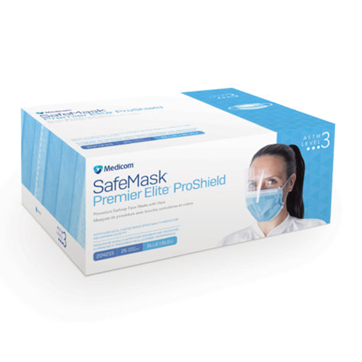 Medicom® SafeMask® Premier Elite Proshield™ Level 3 Procedure Earloop ...
