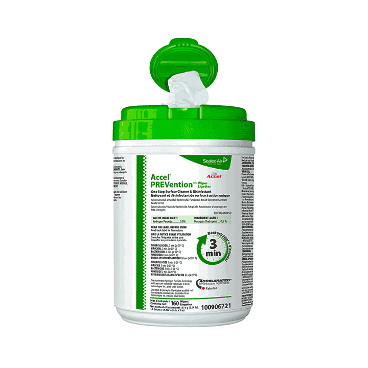 Accel® PREVention™ Wipes 160/Container (3 Minute) – Bondi Medical ...